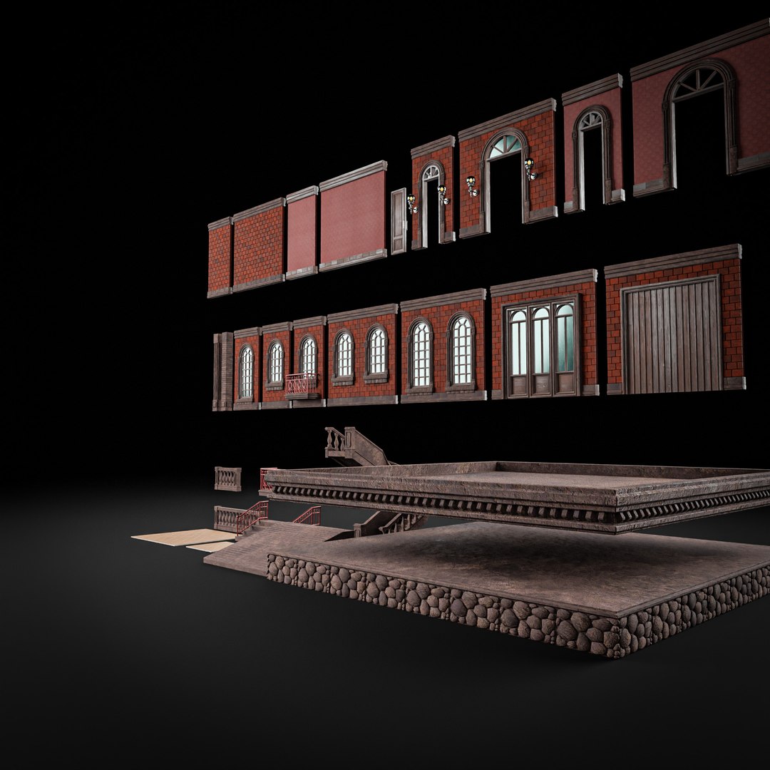 3D MODULAR BUILDING WITH INTERIOR KITBASH 03 - TurboSquid 2264953