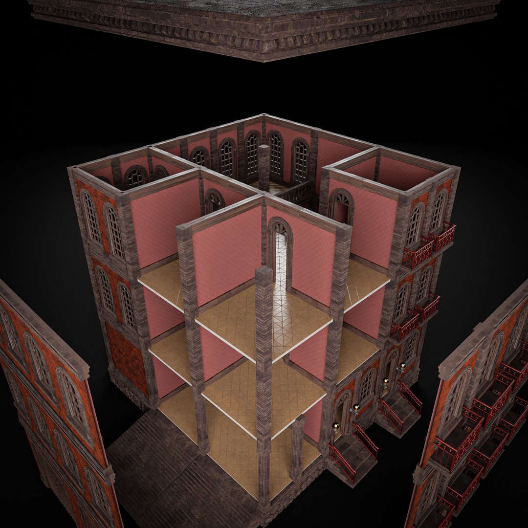 3D MODULAR BUILDING WITH INTERIOR KITBASH 03 - TurboSquid 2264953