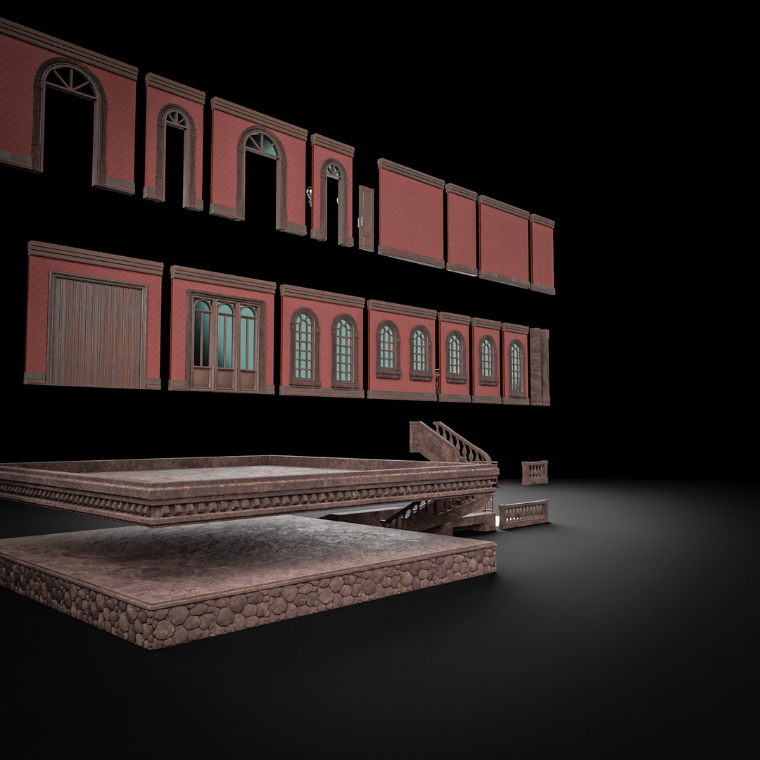 3D MODULAR BUILDING WITH INTERIOR KITBASH 03 - TurboSquid 2264953