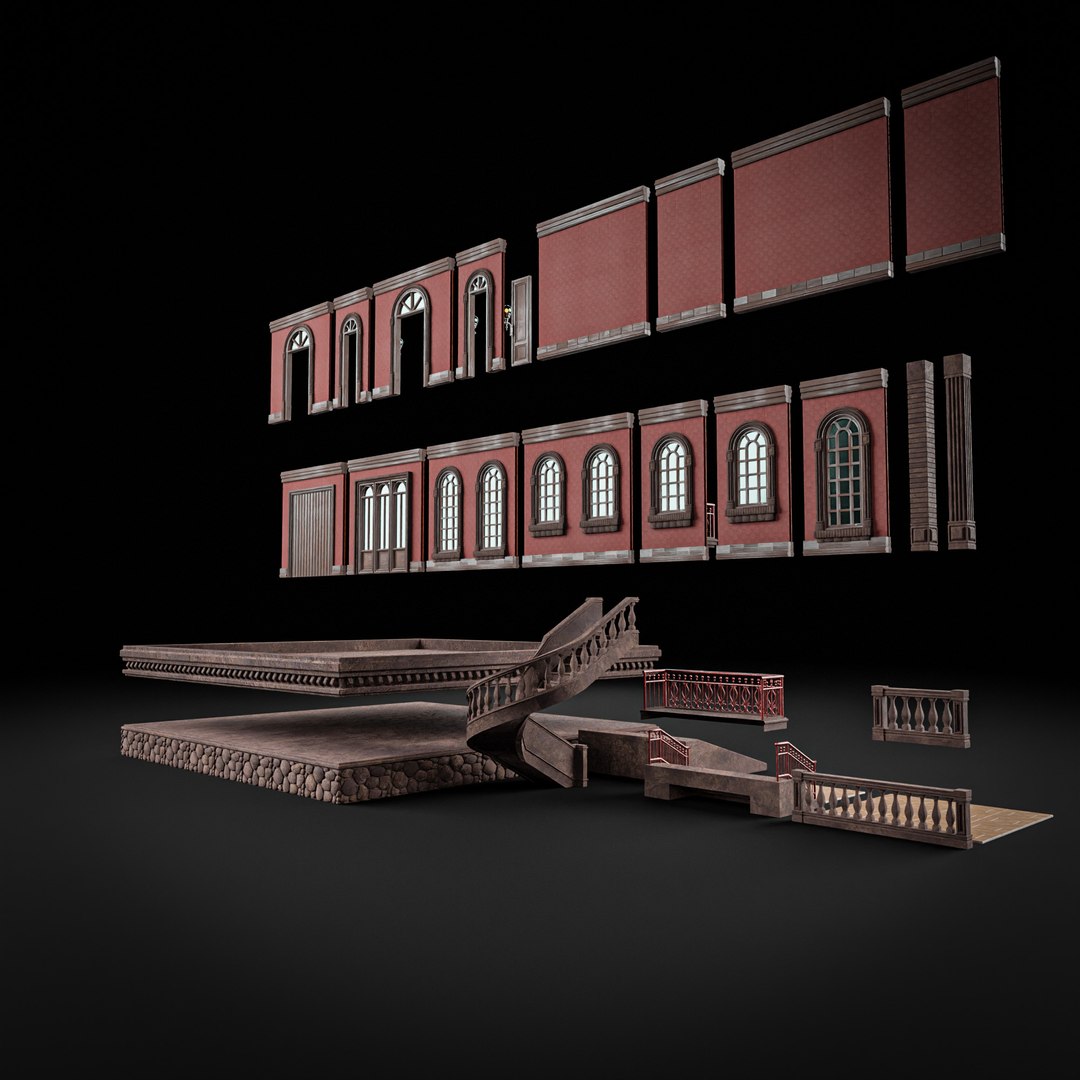 3D MODULAR BUILDING WITH INTERIOR KITBASH 03 - TurboSquid 2264953