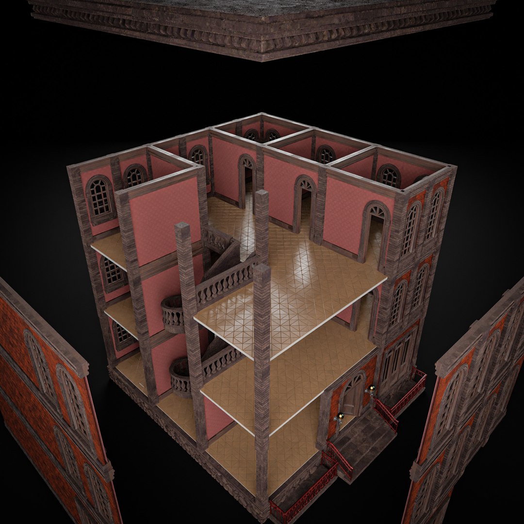 3d Modular Building With Interior Kitbash 03 Turbosquid 2264953