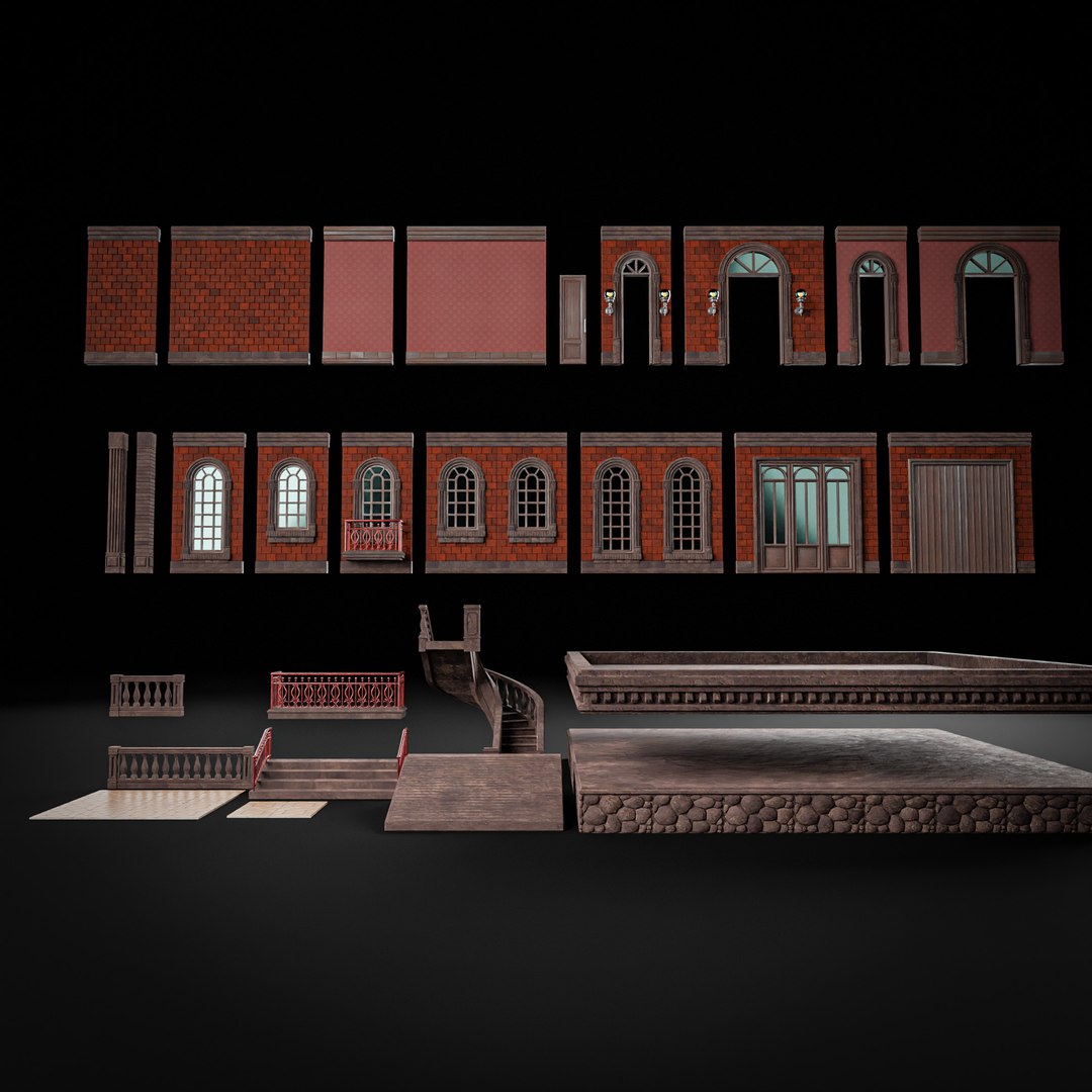 3D MODULAR BUILDING WITH INTERIOR KITBASH 03 - TurboSquid 2264953