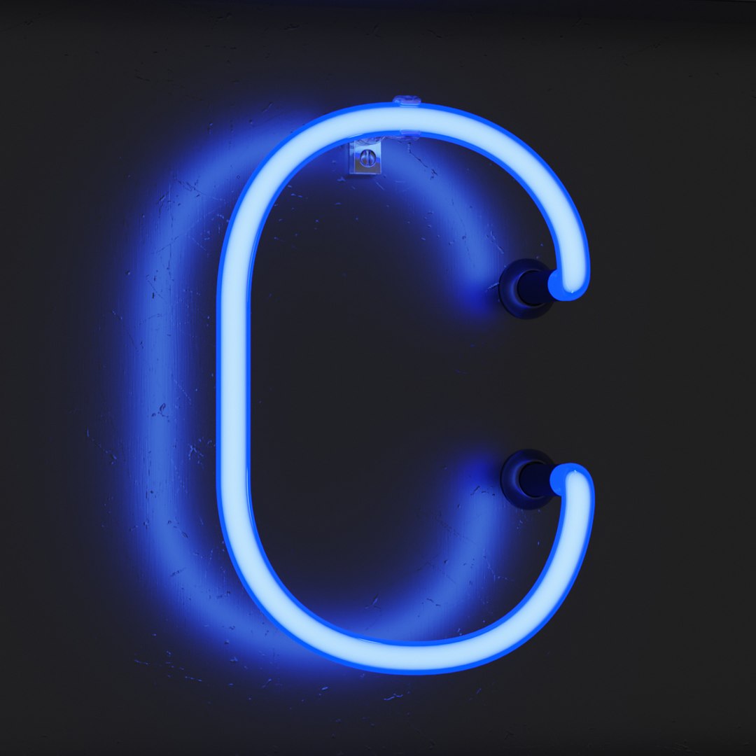 3D Neon C Model - TurboSquid 1913886