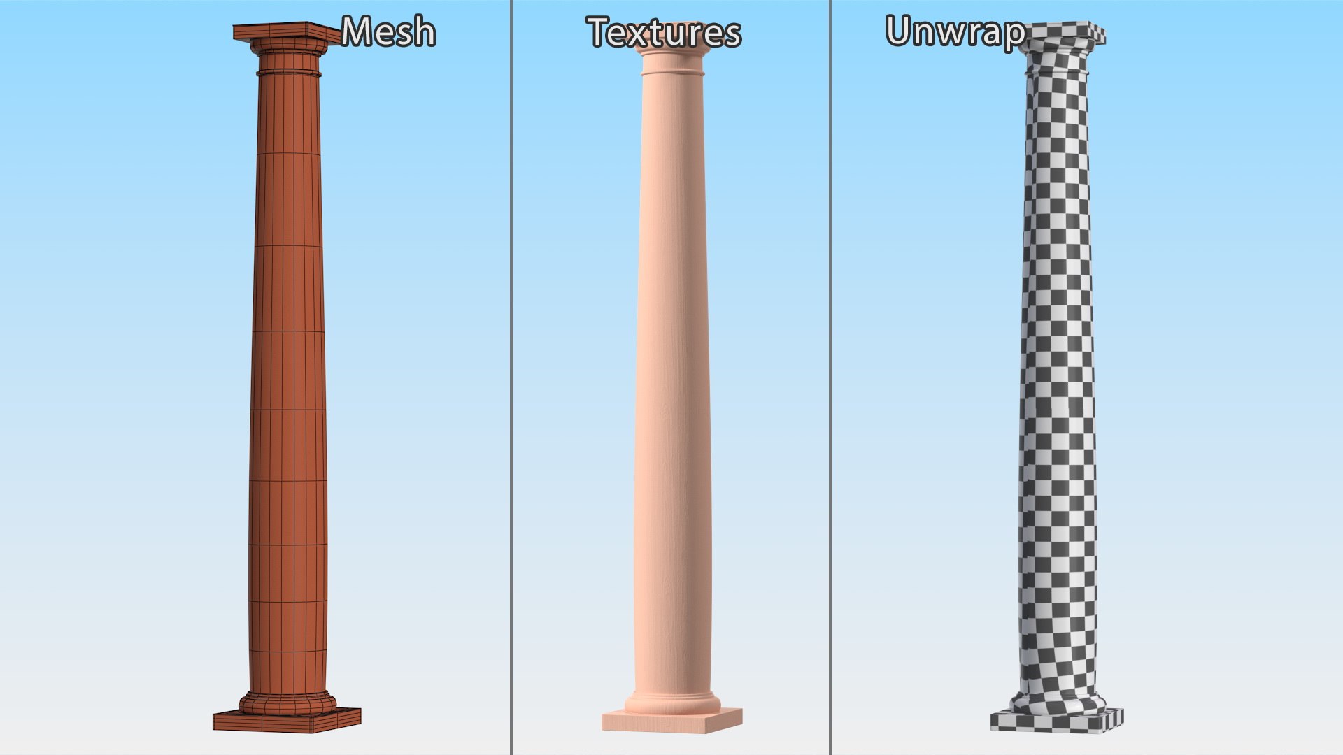 Smooth Sandstone Column 3D Model - TurboSquid 2143593
