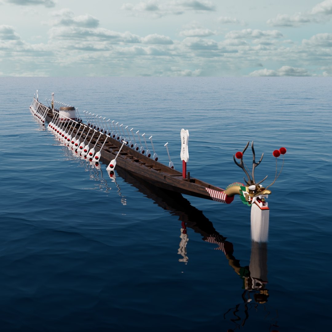 Realistic The Oldest Existing Dragon Boat In China 3D Model ...