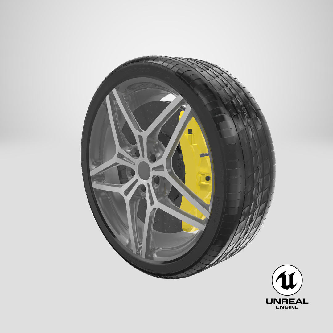 Sports car wheel tire model - TurboSquid 1500063
