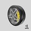 Sports Car Wheel Tire Model - TurboSquid 1500063