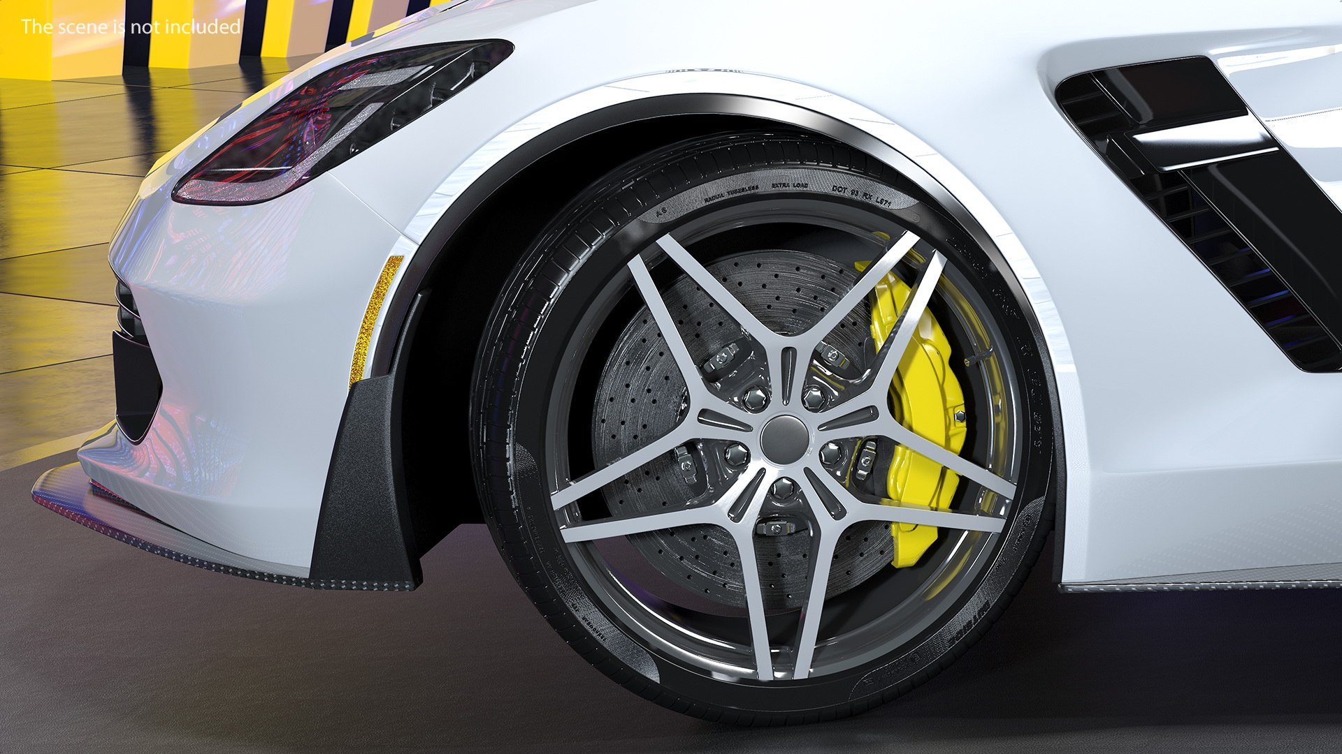 Sports car wheel tire model - TurboSquid 1500063