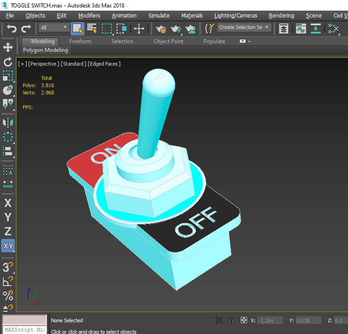 3D Contact Toggle Switch Model - TurboSquid 1487506