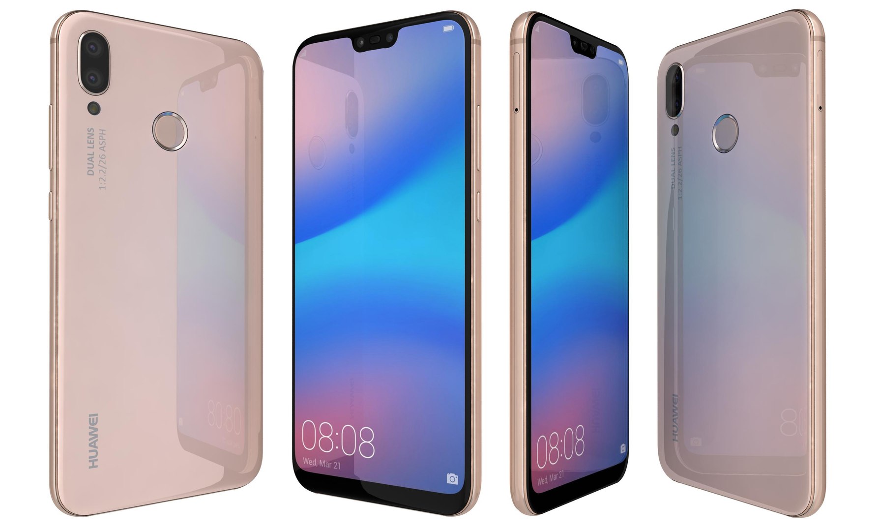 3D Model Huawei P20 Lite Colors - TurboSquid 1274908