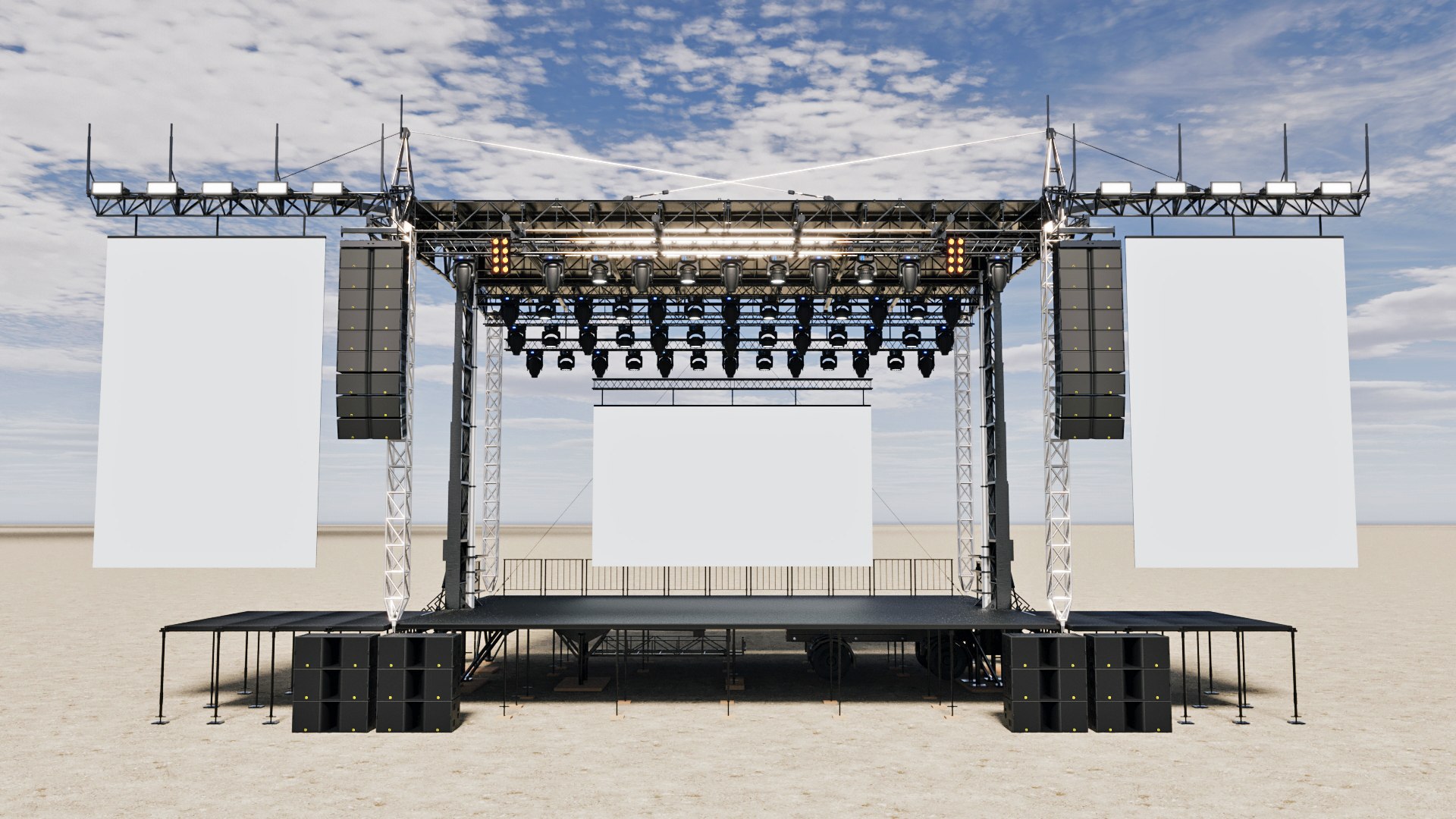 Concert Mobile Stage 3D - TurboSquid 2153301