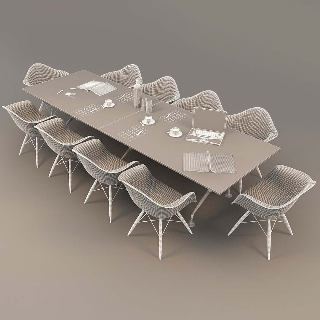 3d conference table model