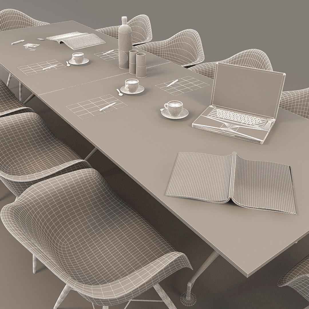 3d conference table model