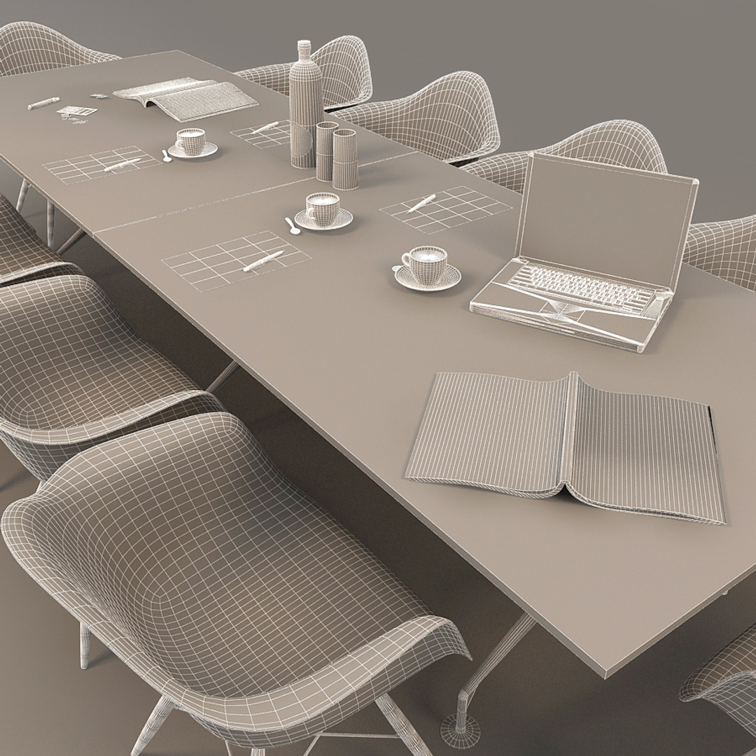 3d conference table model