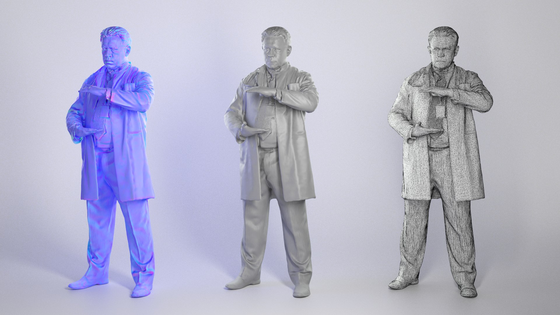 3D adult man medical doctor model - TurboSquid 1597136