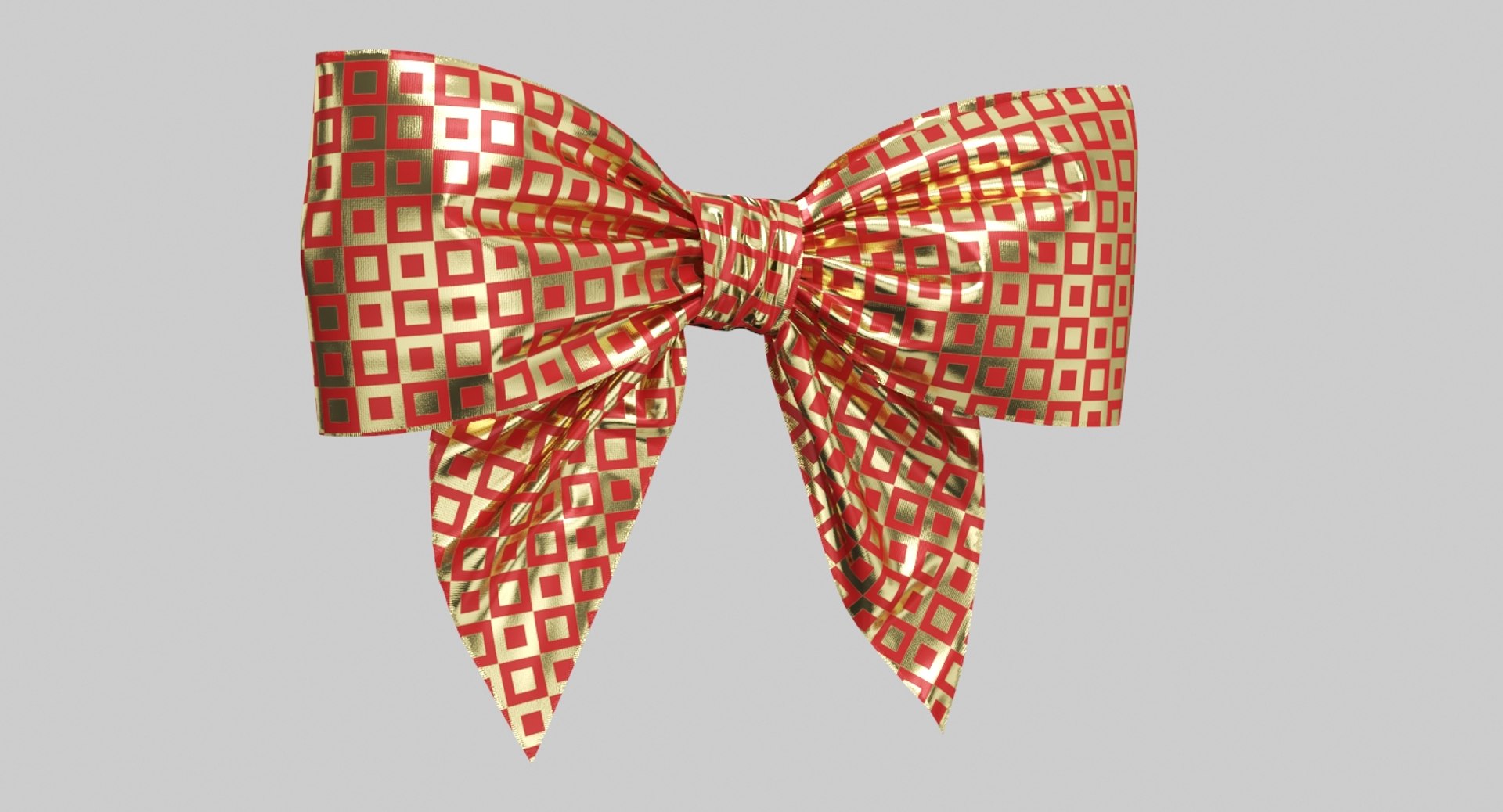 Red Gold Bow 04 3D Model - TurboSquid 1414963