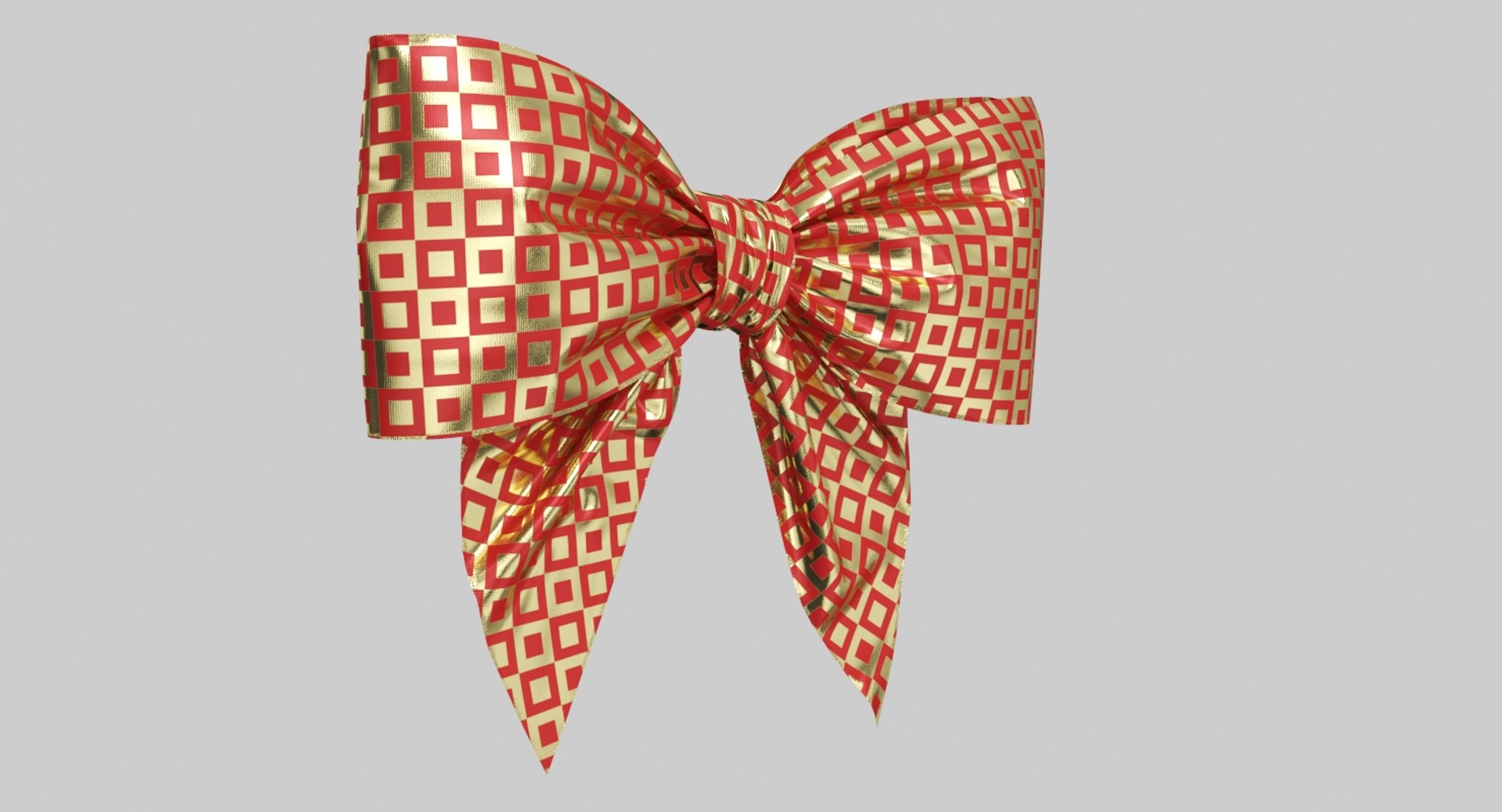 Red Gold Bow 04 3D Model - TurboSquid 1414963