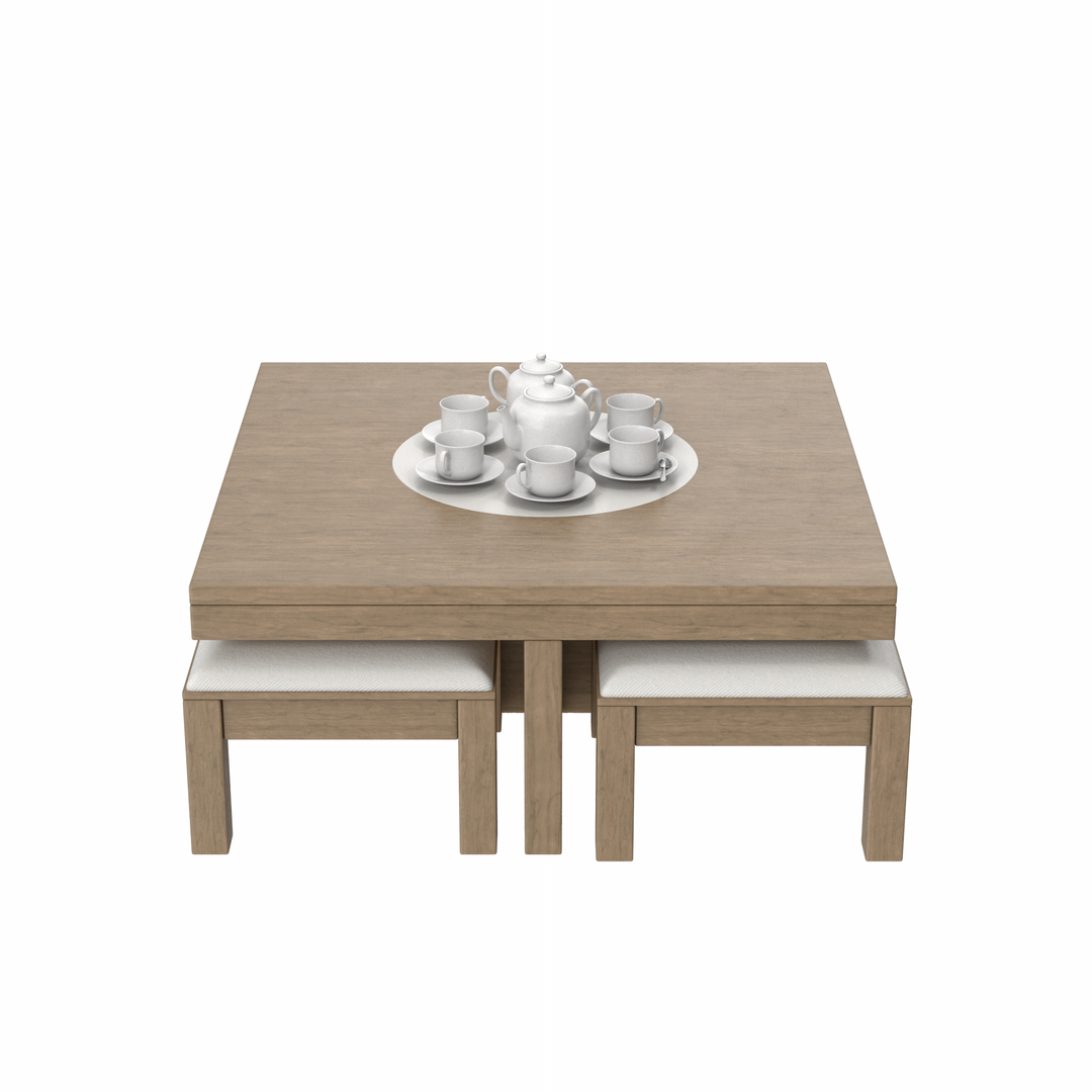 3D Model Wooden Dining Table Set - TurboSquid 2122968