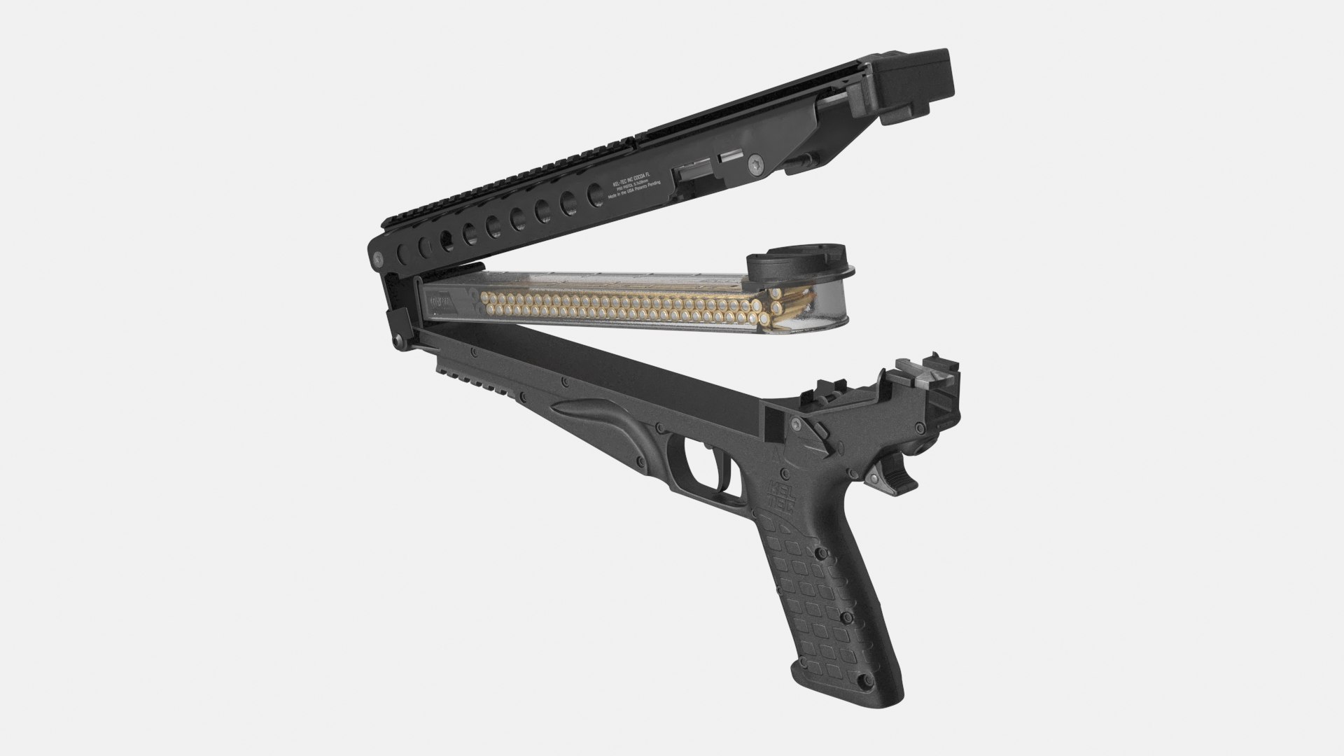 3D Disassembled Pistol Keltek P50 - TurboSquid 2215320