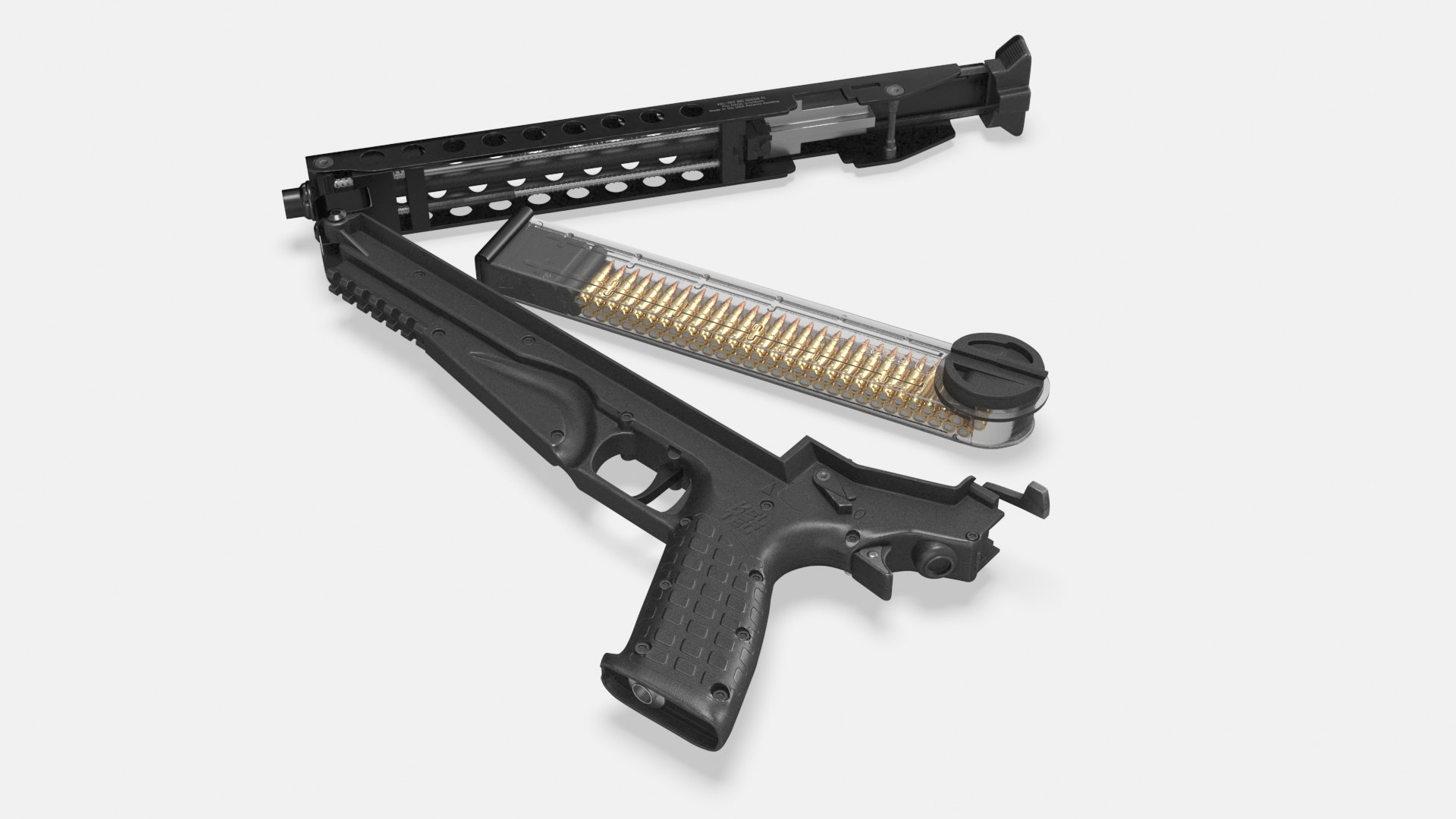 3D Disassembled Pistol Keltek P50 - TurboSquid 2215320