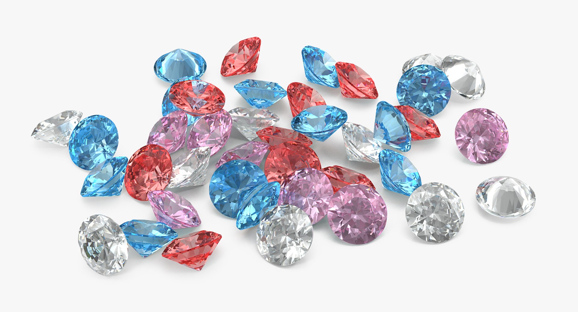 3D Model Cut Diamonds Set - TurboSquid 1220233