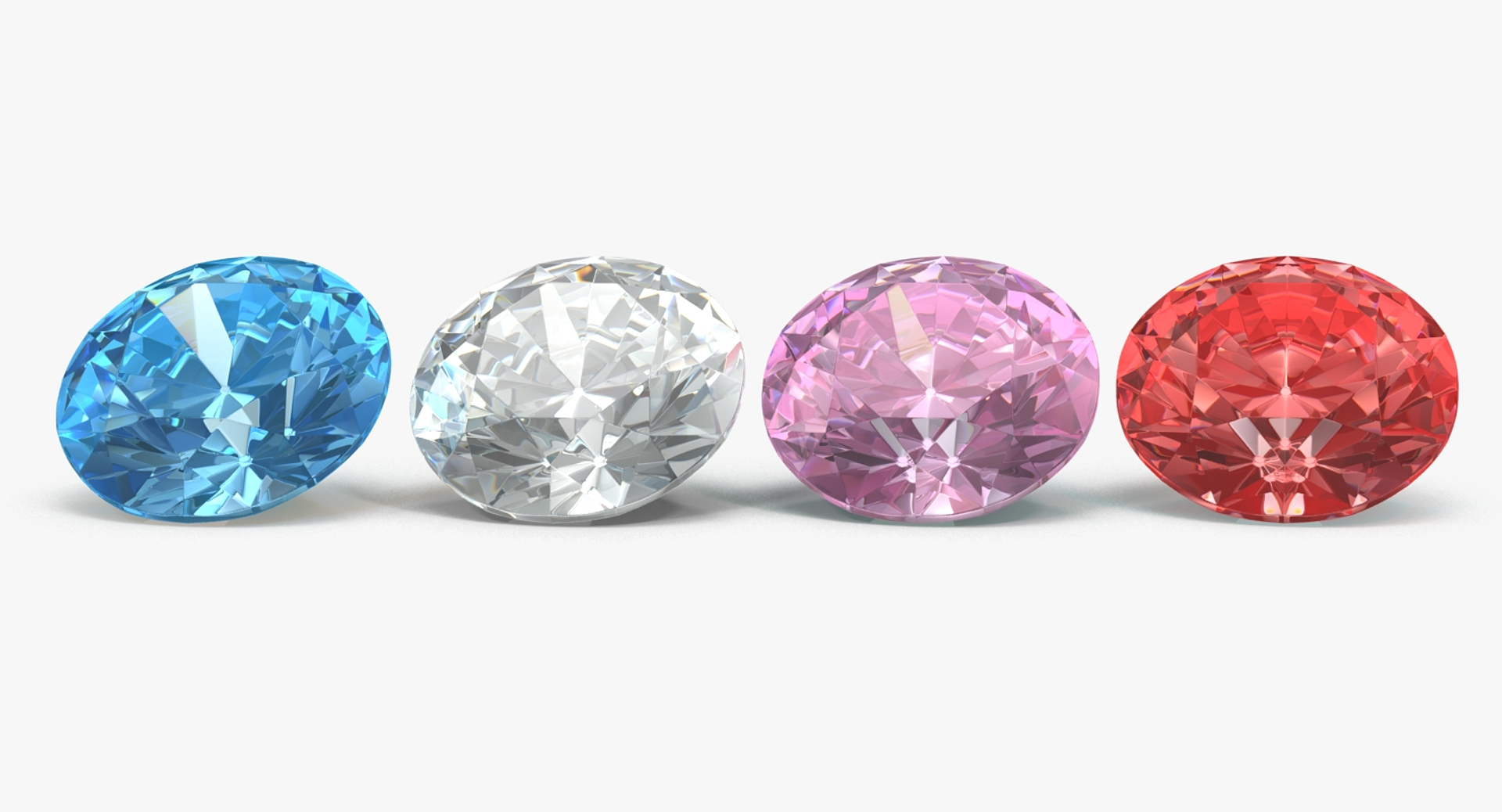 3D Model Cut Diamonds Set - TurboSquid 1220233