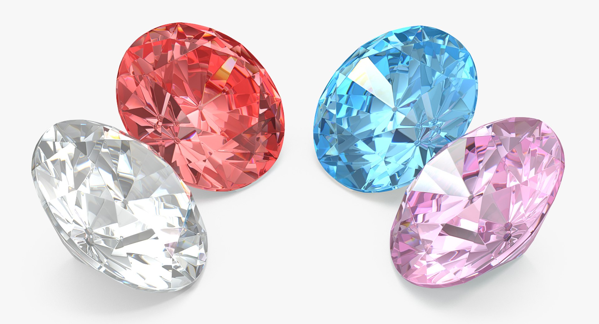 3D Model Cut Diamonds Set - TurboSquid 1220233