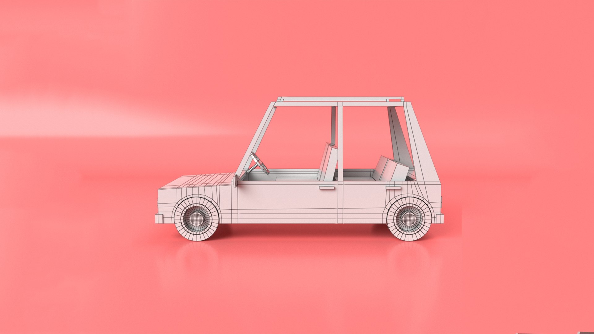 3D Cartoon Car V.2 - TurboSquid 2198828