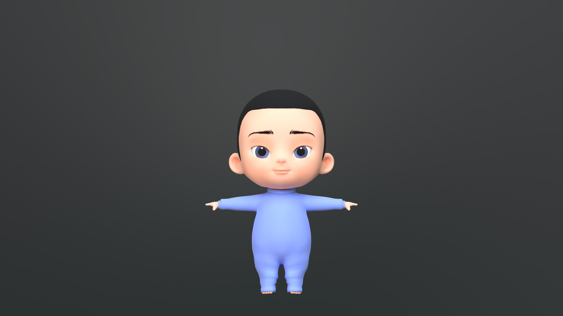 Cartoon Baby Character 3D Model - TurboSquid 2263523
