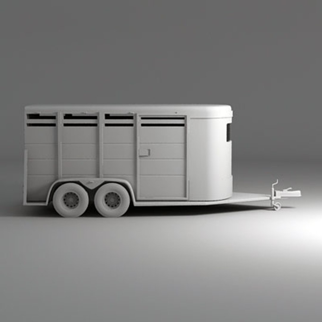 3d Horse Trailer Suv Model