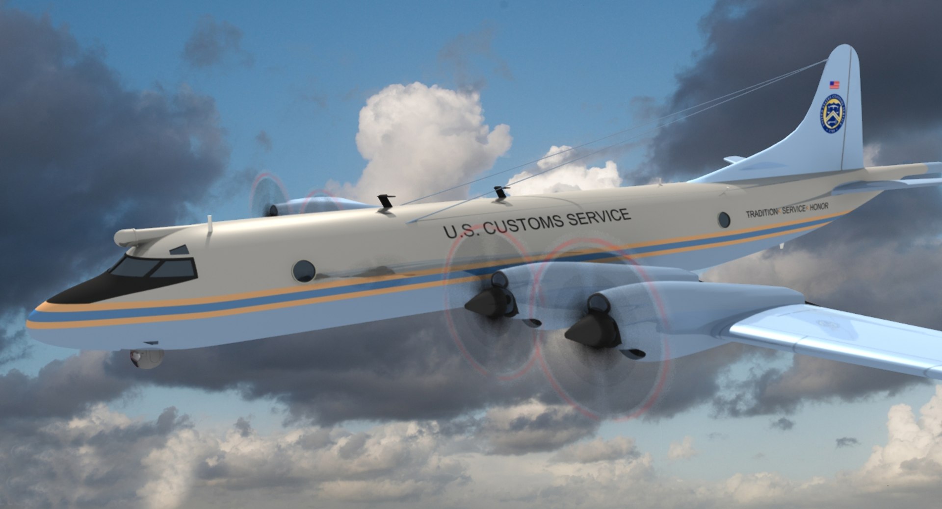 United States P-3 Orion 3d Model