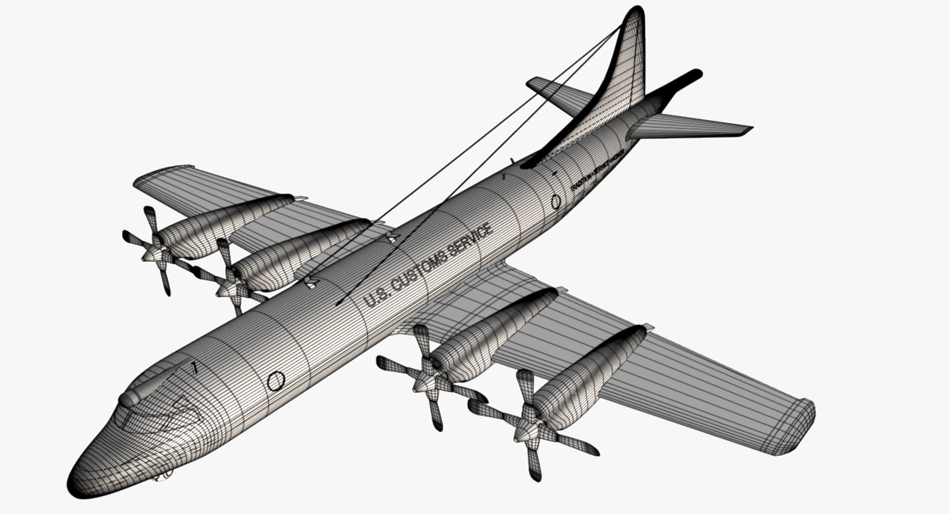 United States P-3 Orion 3d Model