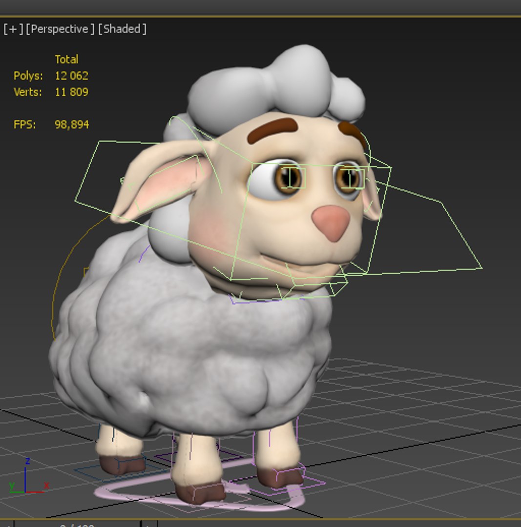 3D Cartoon Little Sheep Model - TurboSquid 2152382