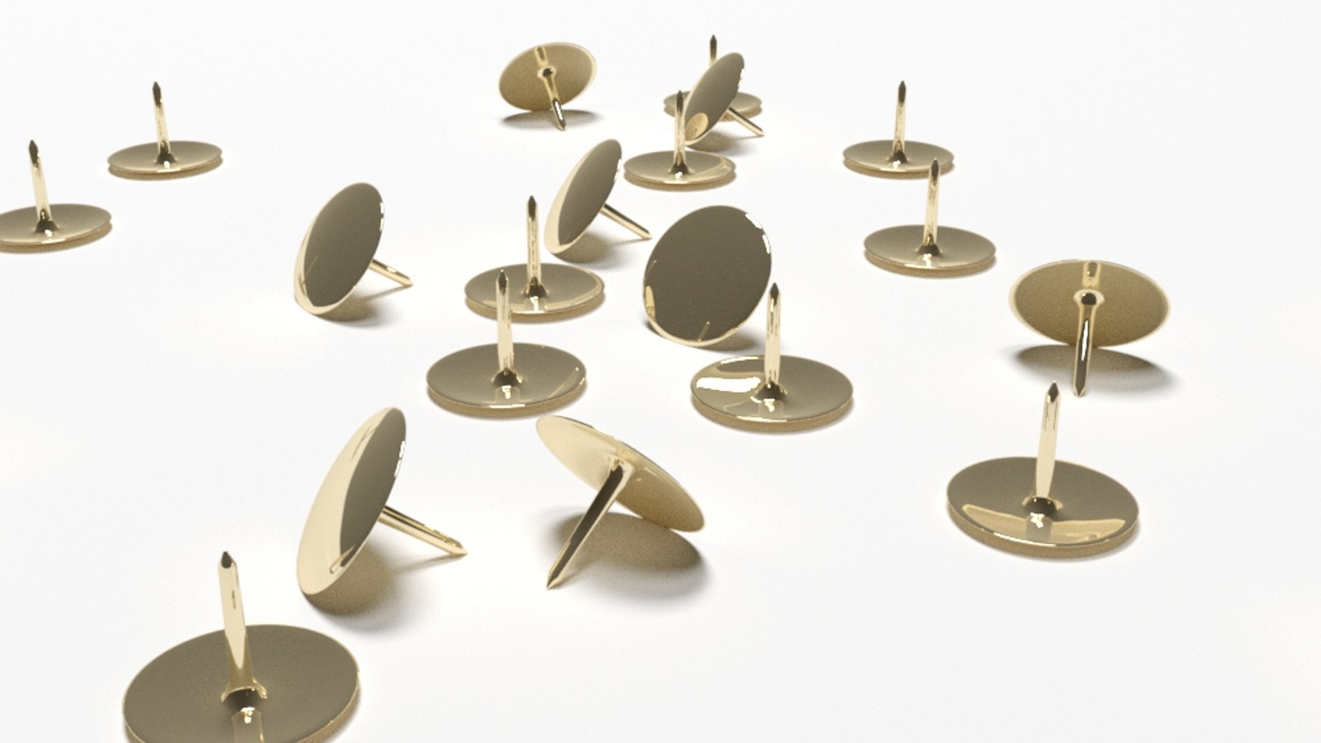 Drawing pins tacks model - TurboSquid 1594621