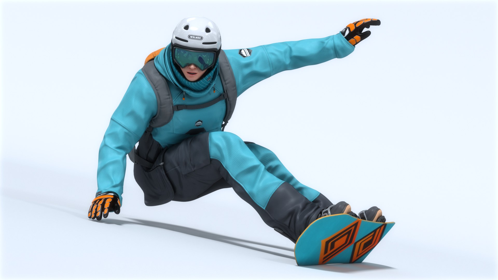 Snowboarder Animation 3D Model - TurboSquid 1695799