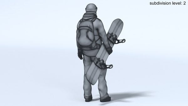 Snowboarder animation 3D model - TurboSquid 1695799