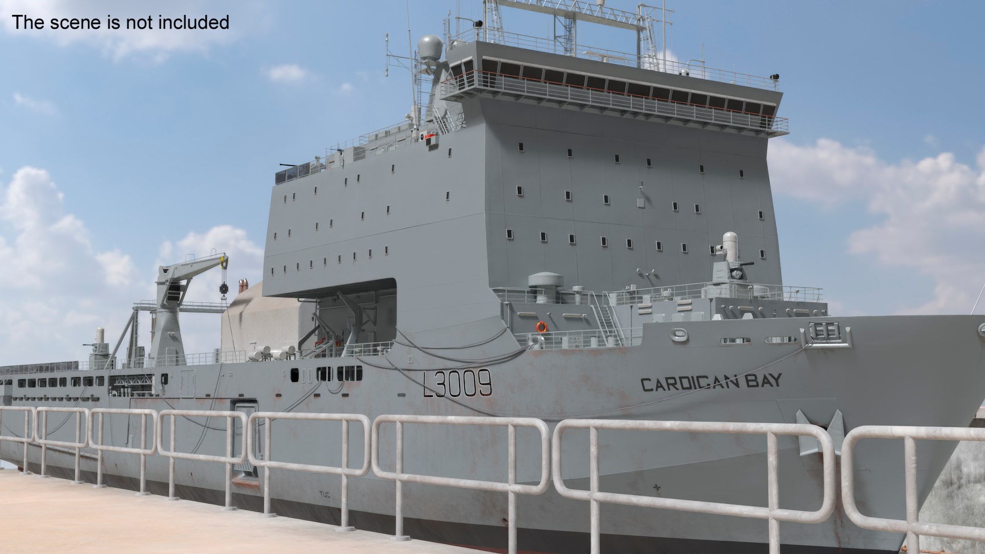 RFA Cardigan Bay Landing Ship In Dry Dock 3D Model - TurboSquid 2395918