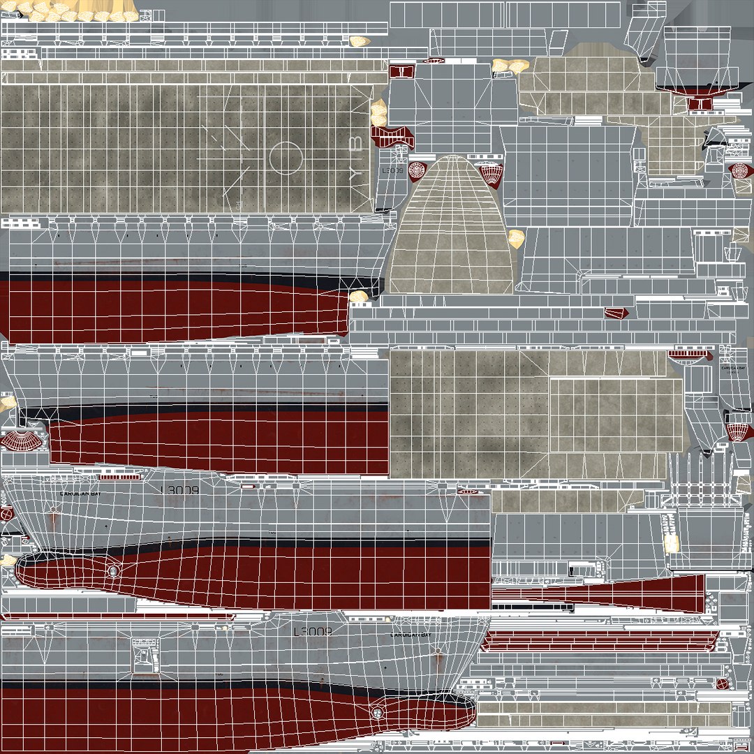 RFA Cardigan Bay Landing Ship In Dry Dock 3D Model - TurboSquid 2395918