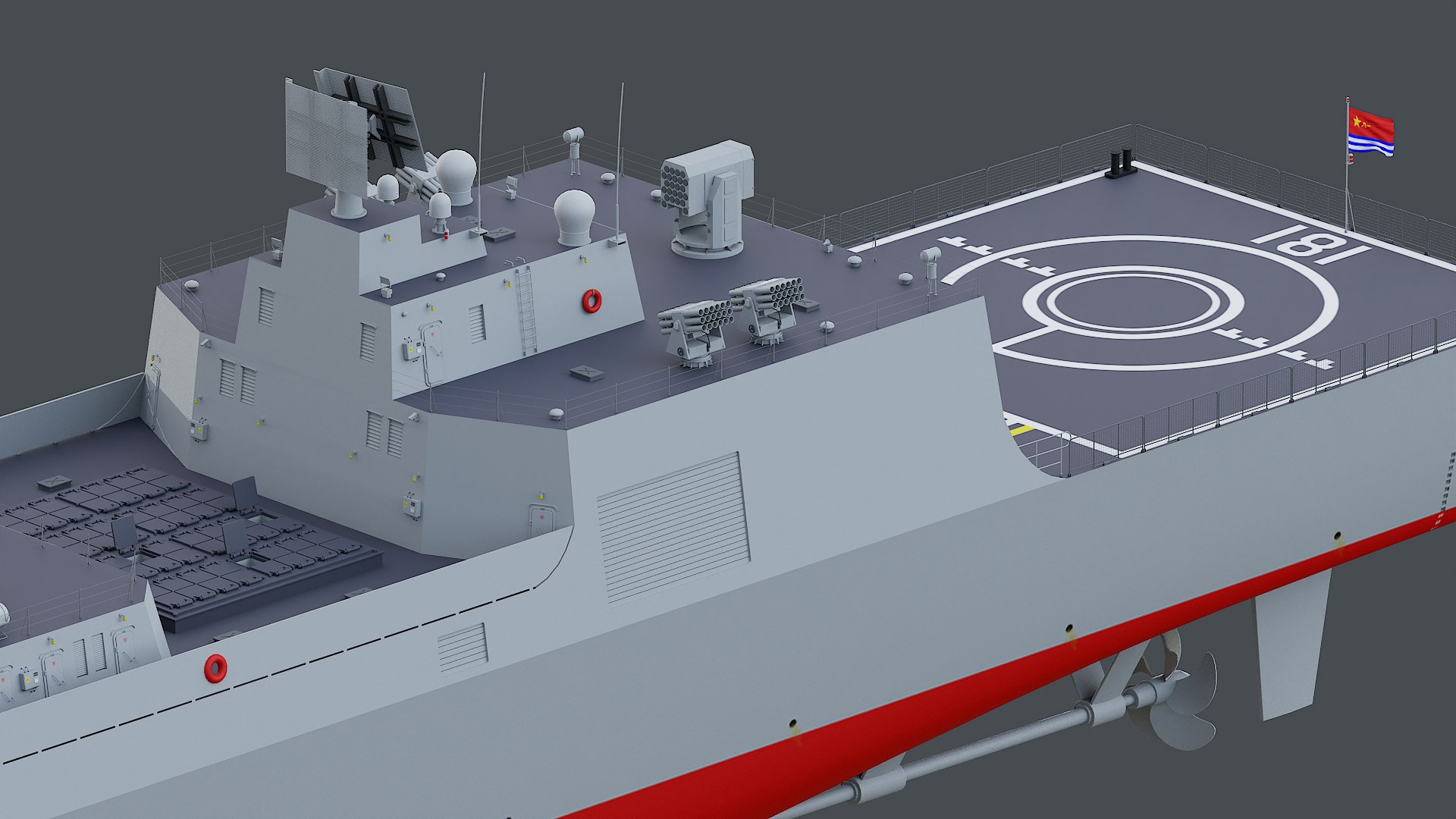 Chinese Navy Type 055 Destroyer 3D Model - TurboSquid 2392788