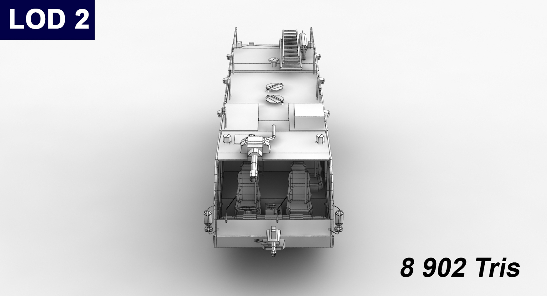 3d rosenbauer 4x4 truck lod model