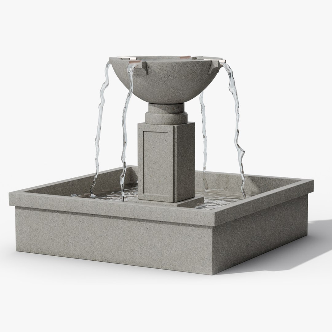 3D Park Modern Fountain model - TurboSquid 2051808