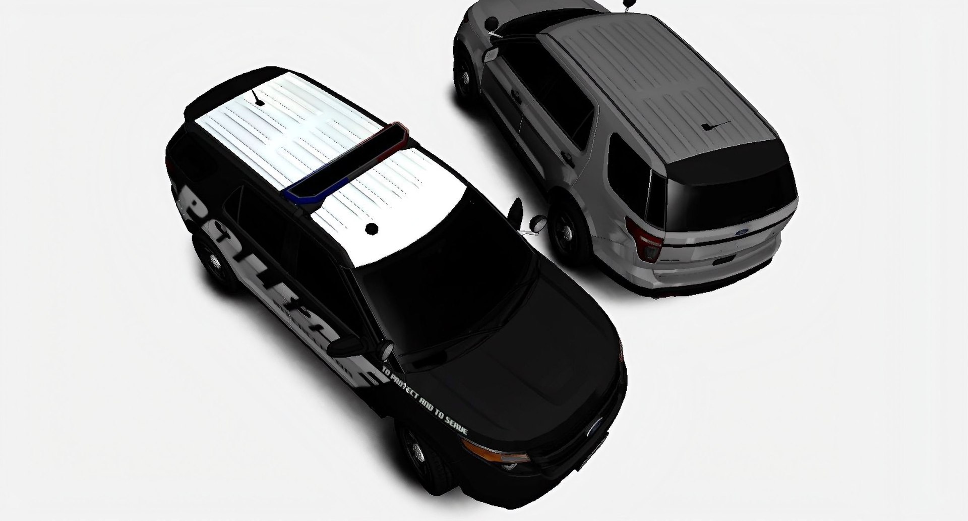 3D Model Ford Explorer 2014 Mk V Police Interceptor With Simple ...