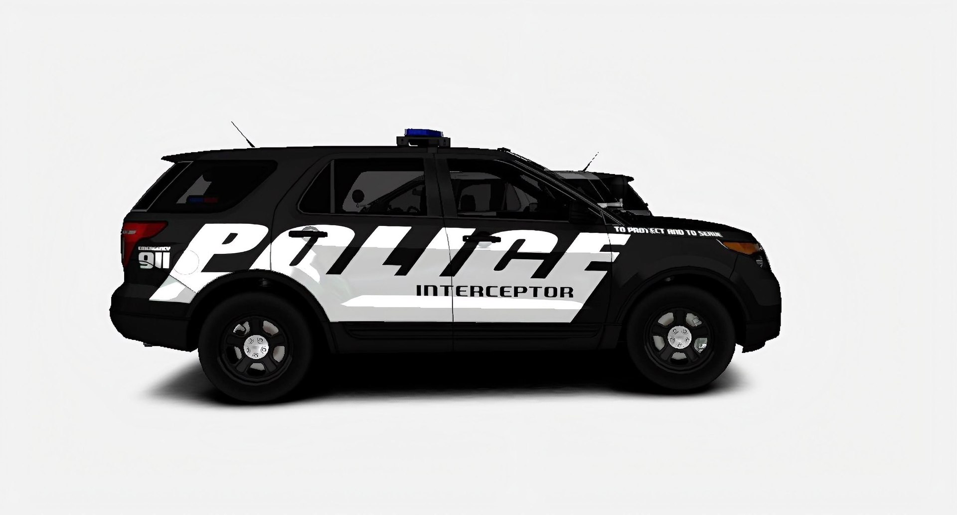 3D Model Ford Explorer 2014 Mk V Police Interceptor With Simple ...