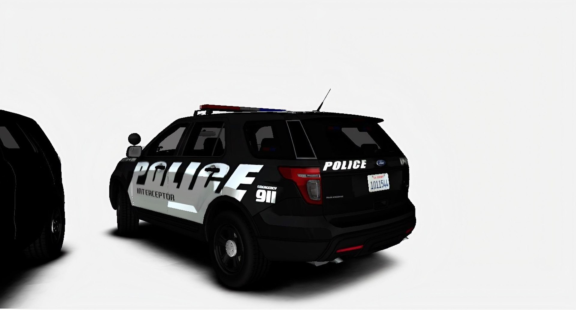 3D Model Ford Explorer 2014 Mk V Police Interceptor With Simple ...