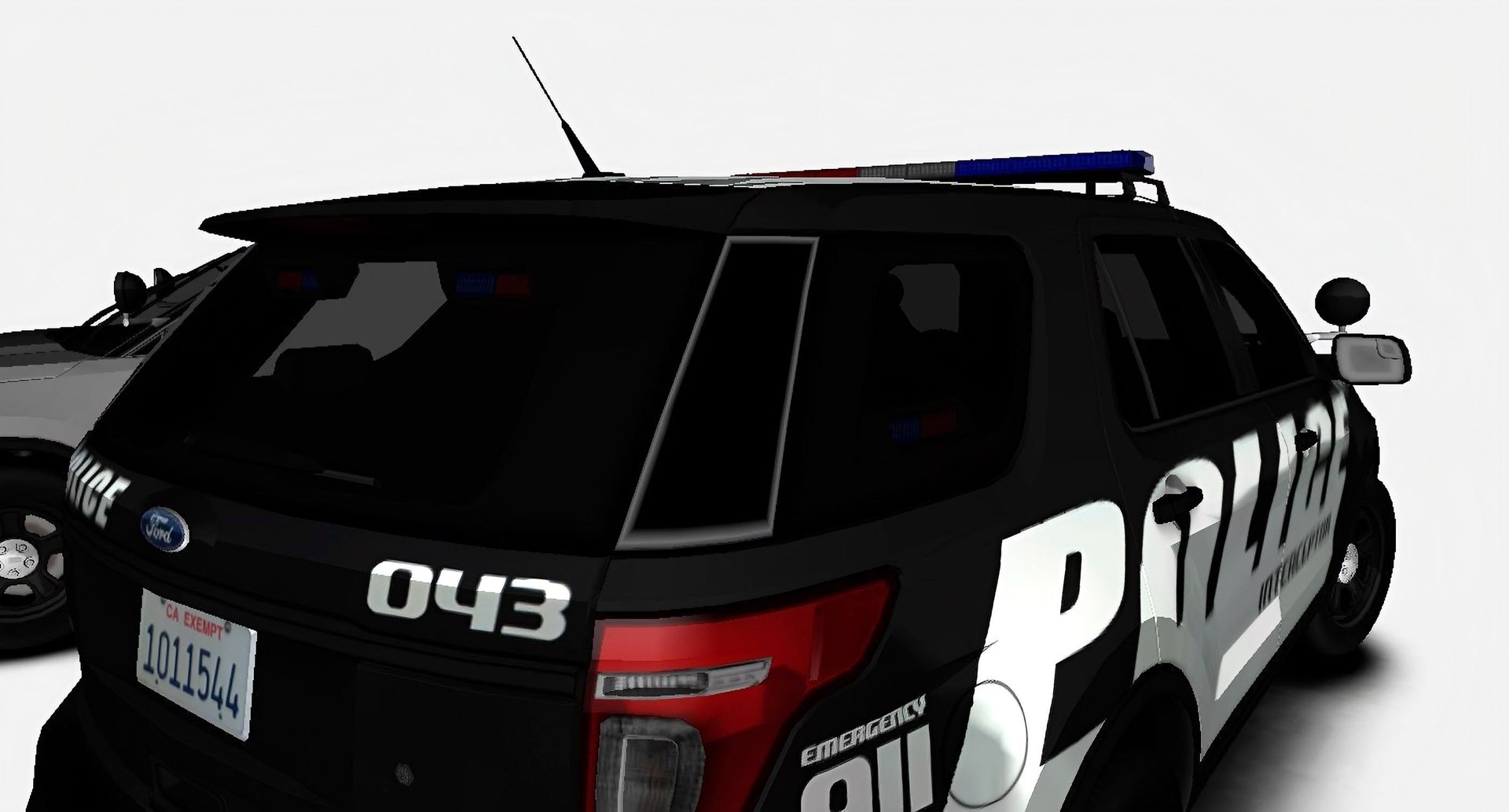 3D Model Ford Explorer 2014 Mk V Police Interceptor With Simple ...