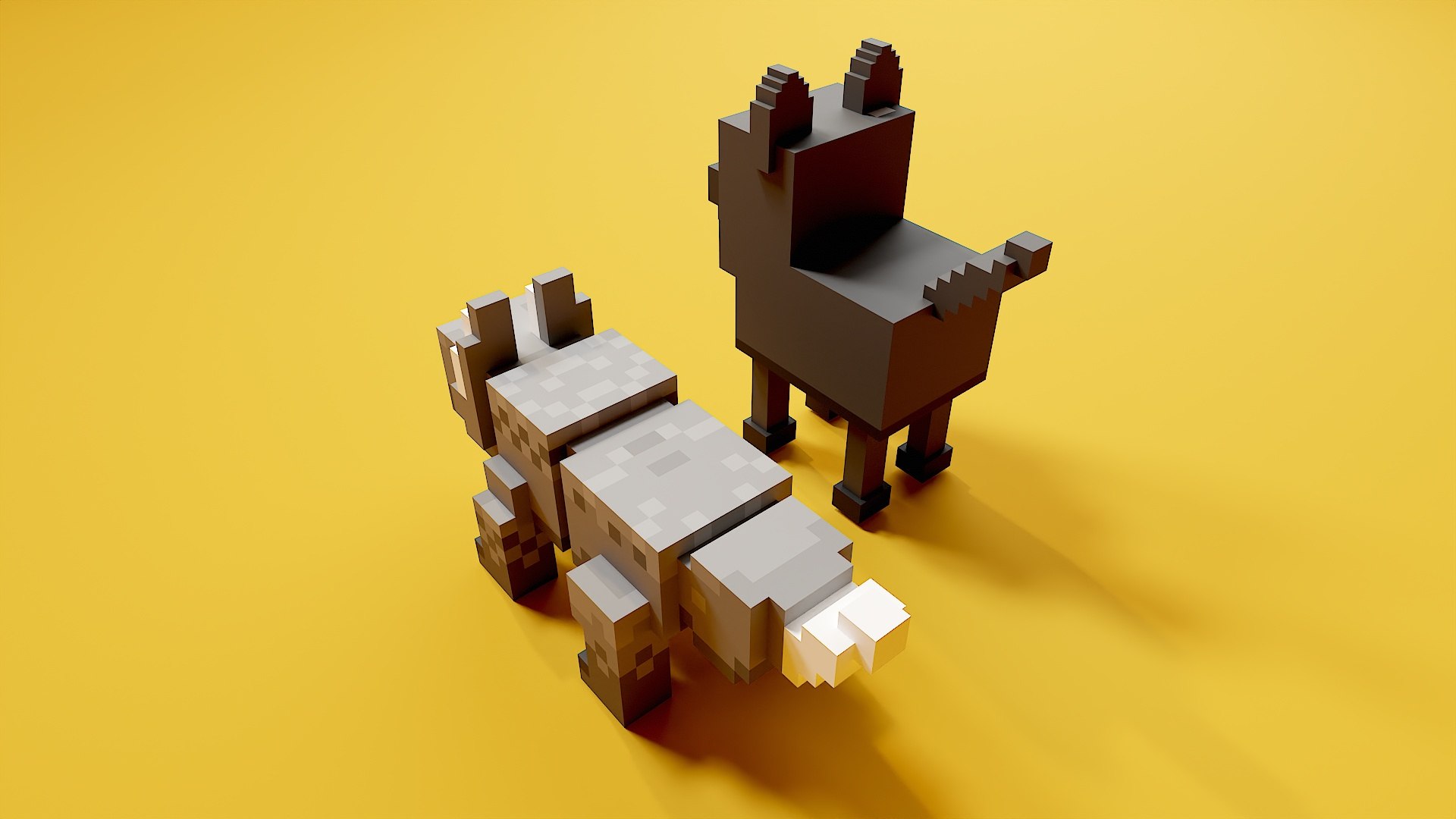 Wolf Voxel 3d Model 3D - TurboSquid 2182634