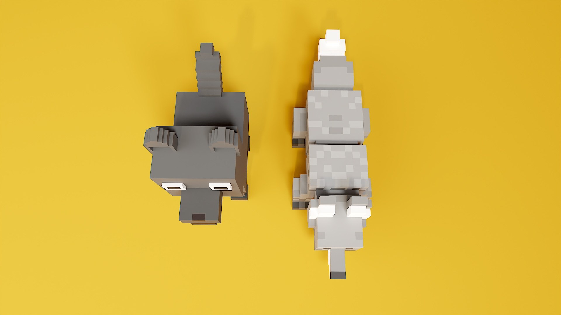 Wolf Voxel 3d Model 3D - TurboSquid 2182634