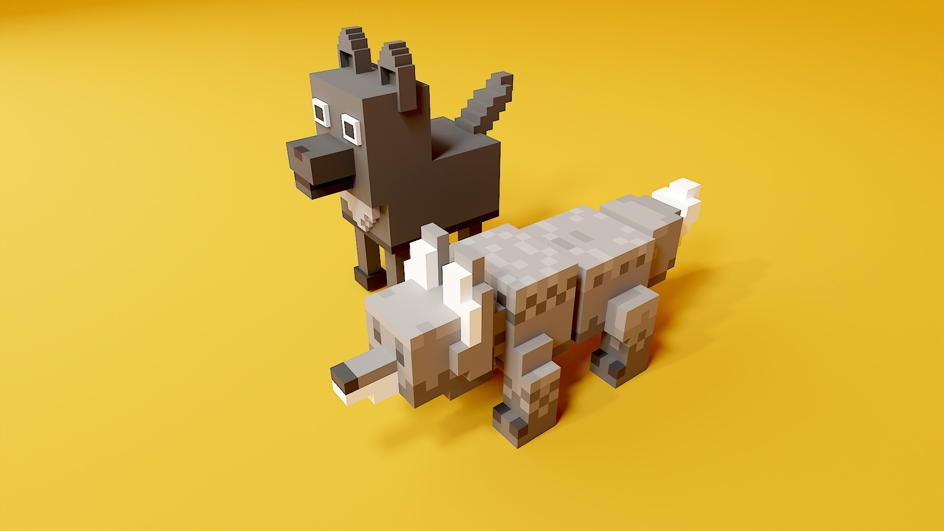Wolf Voxel 3d Model 3D - TurboSquid 2182634