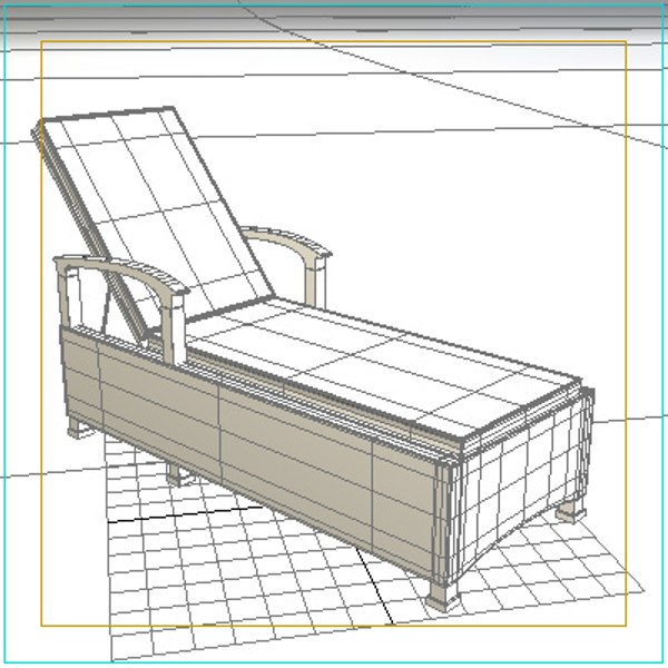 chaise longue 3d model