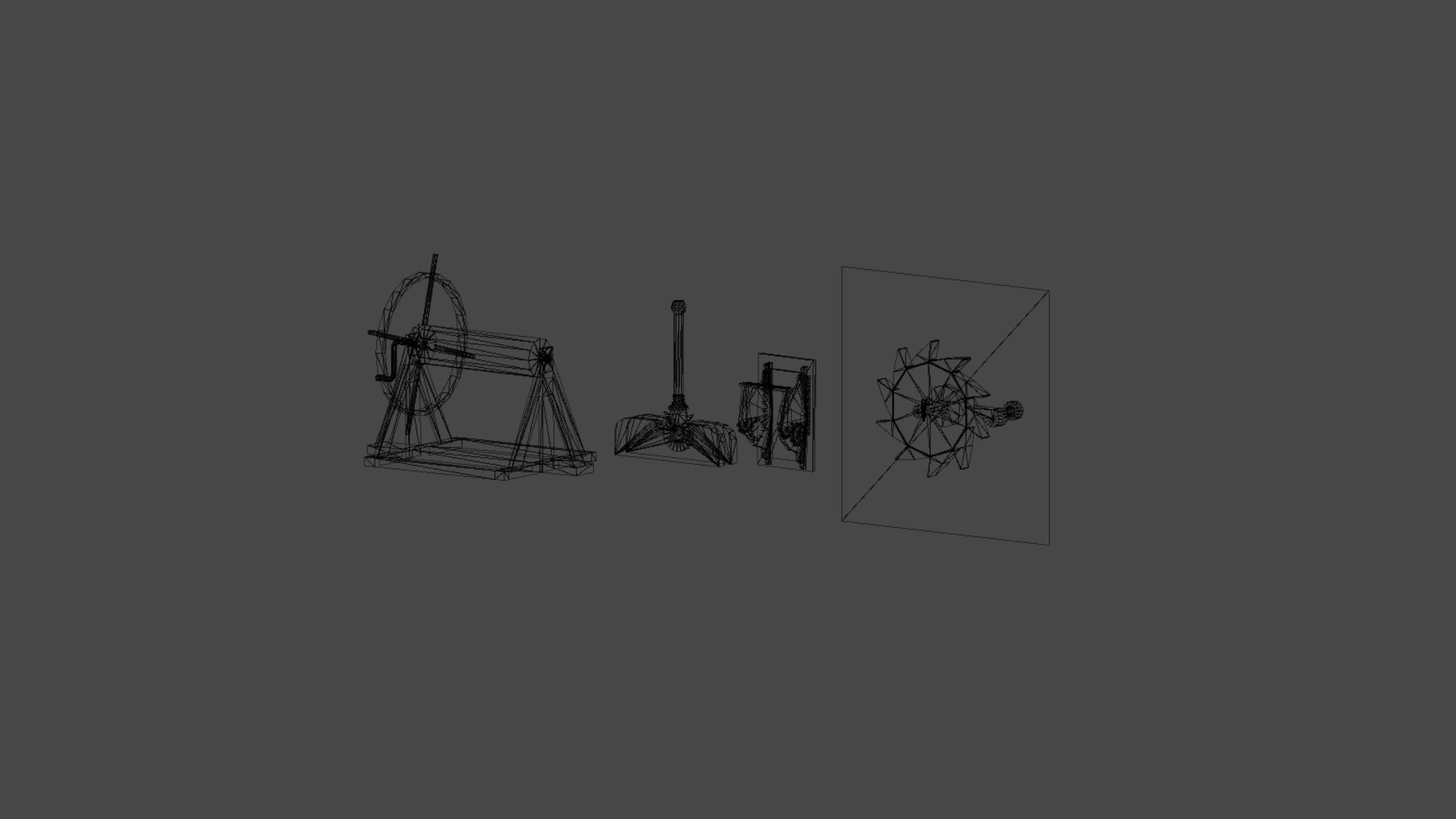 3D Model Medieval Levers And Gears Pack - 1 - TurboSquid 1818770